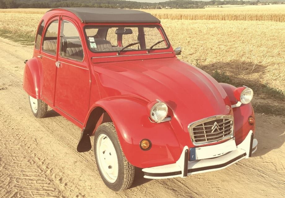 Location Citroën 2CV 1986 Rouge 1986 Rouge Rothau