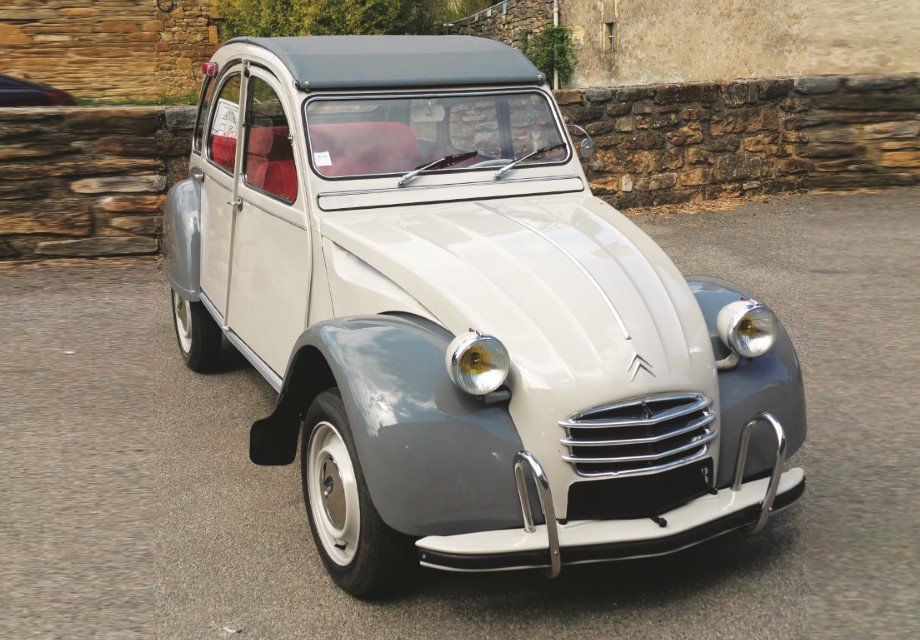 Location Citroën 2CV AZAM 1966 Blanc/gris 1966 Blanc/gris Marvejols