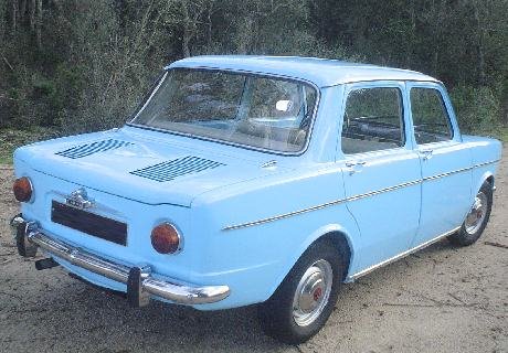 Location Simca 1000 BLEUE pour mariage AJACCIO