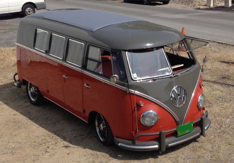 Location Volkswagen Combi SPLIT 1963 rouge brique/gris anthracite 1963 rouge brique/gris ...